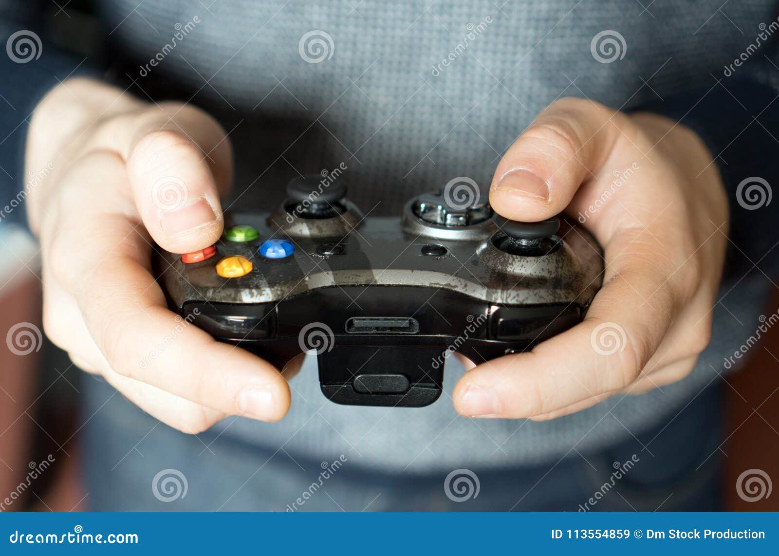 Man Playing Computer Games. Stock Image - Image of human, hands: 113554859