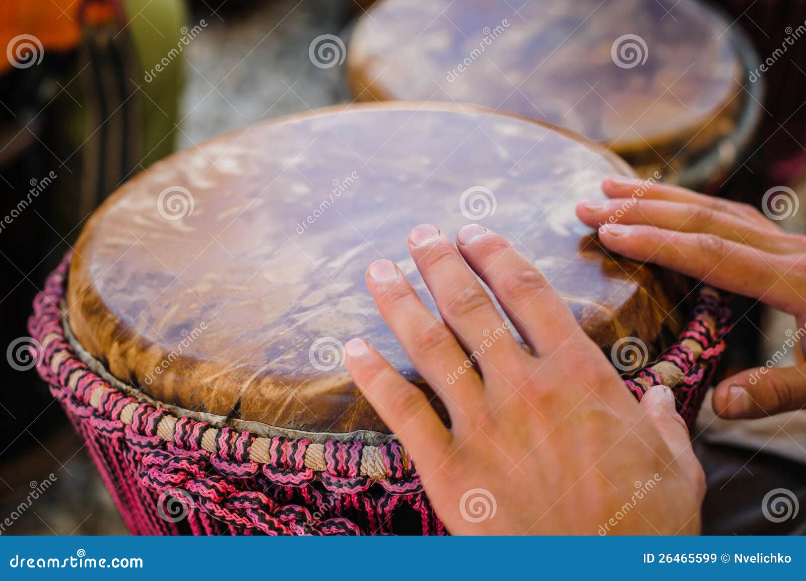 Man playing the djembe stock image. Image of music, hands - 26465599