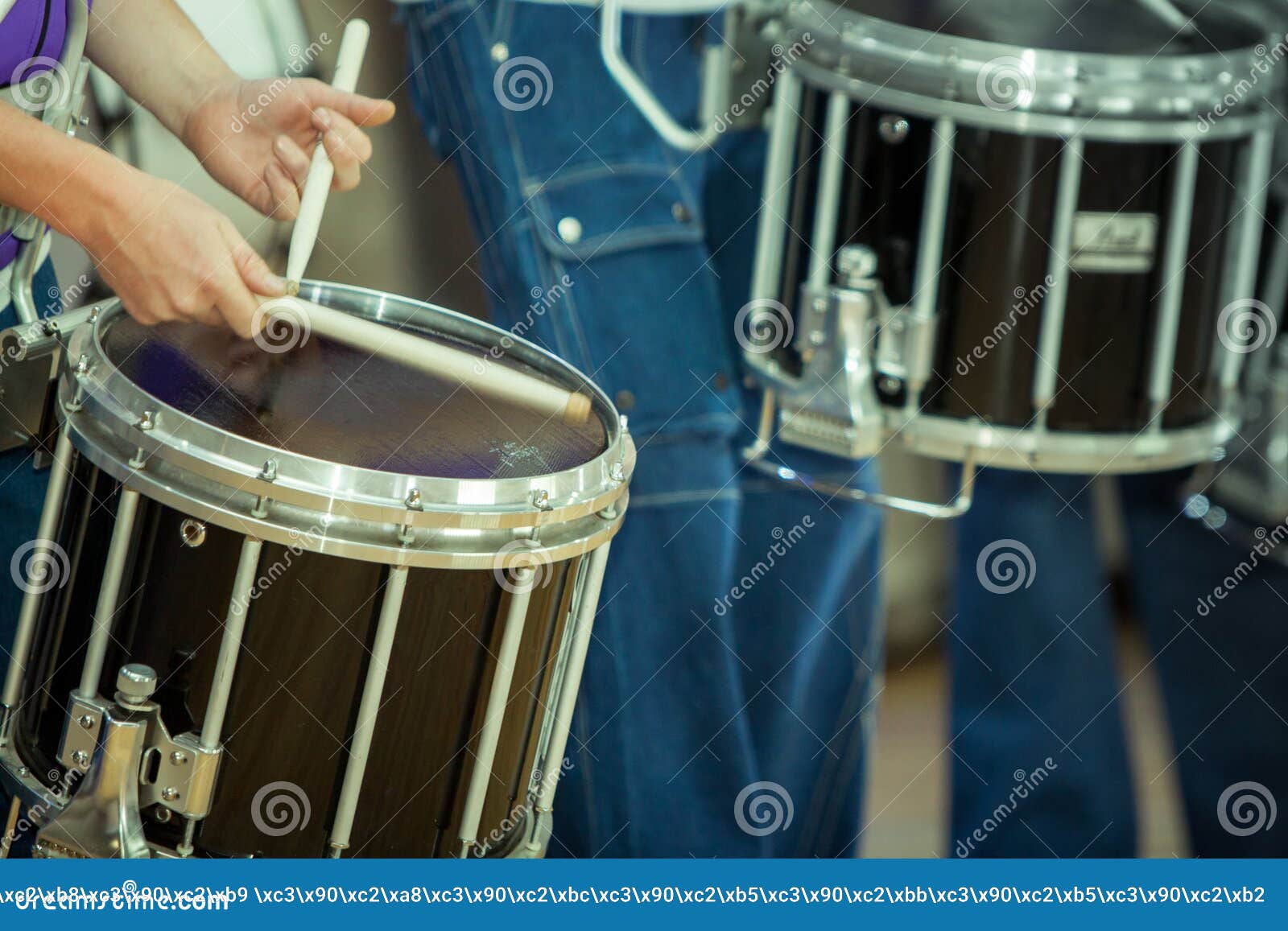 Man Playing Drums with Sticks in the Room Stock Photo - Image of music ...