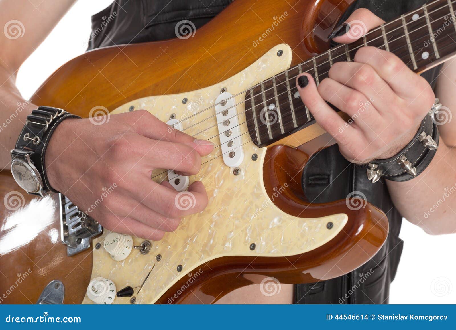 Man Playing the Electric Guitar. Stock Photo - Image of person ...