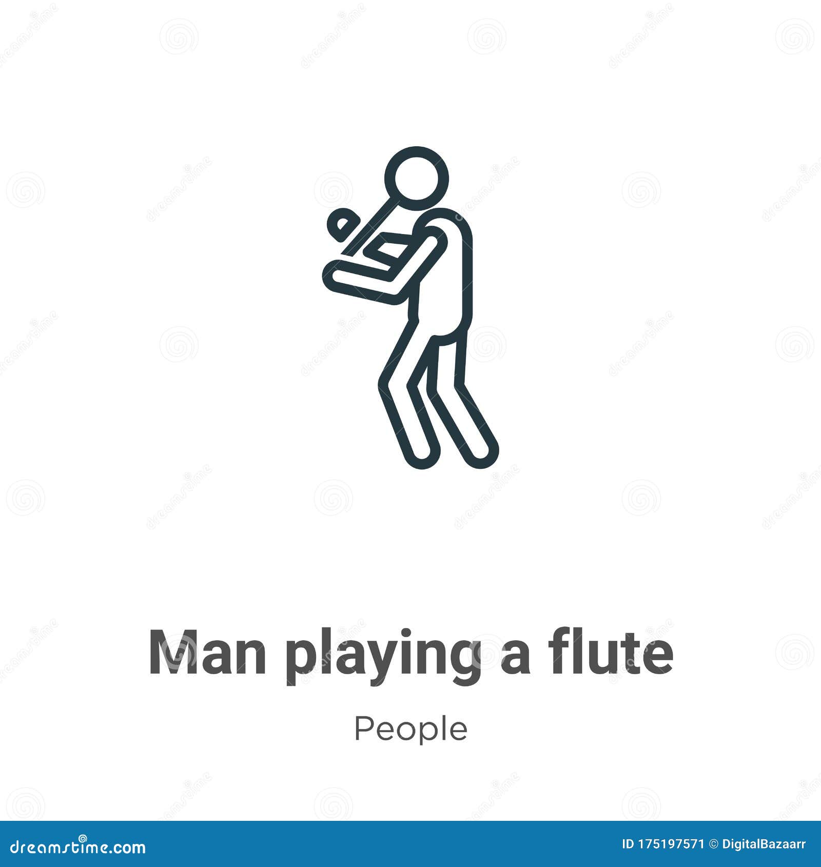 Flute Thin Line Icon. Flageolet Vector Illustration Isolated On White ...