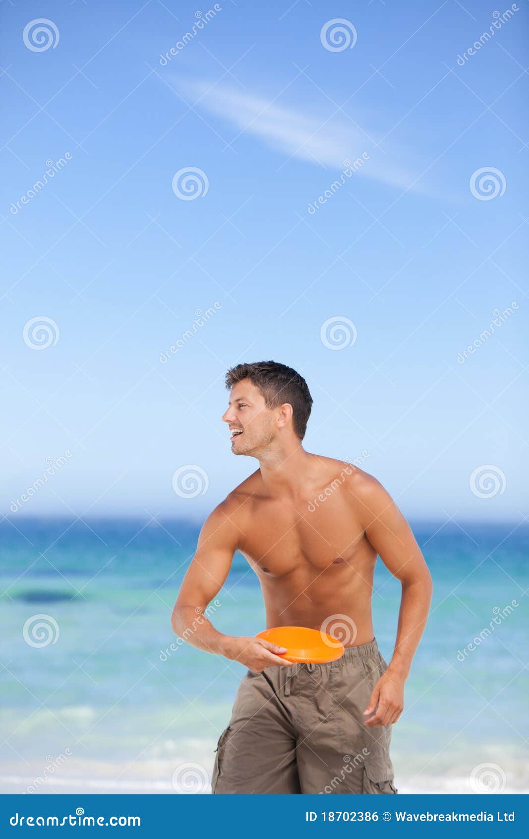 Man playing frisbee stock photo. Image of beautiful, boyfriend - 18702386