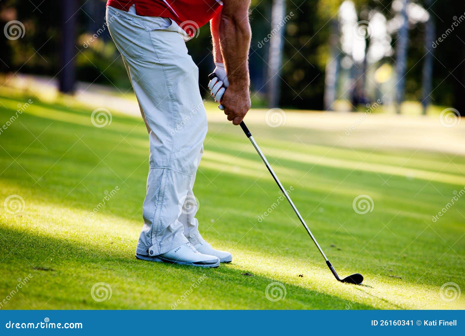 Man playing golf stock image. Image of competition, golfing - 26160341