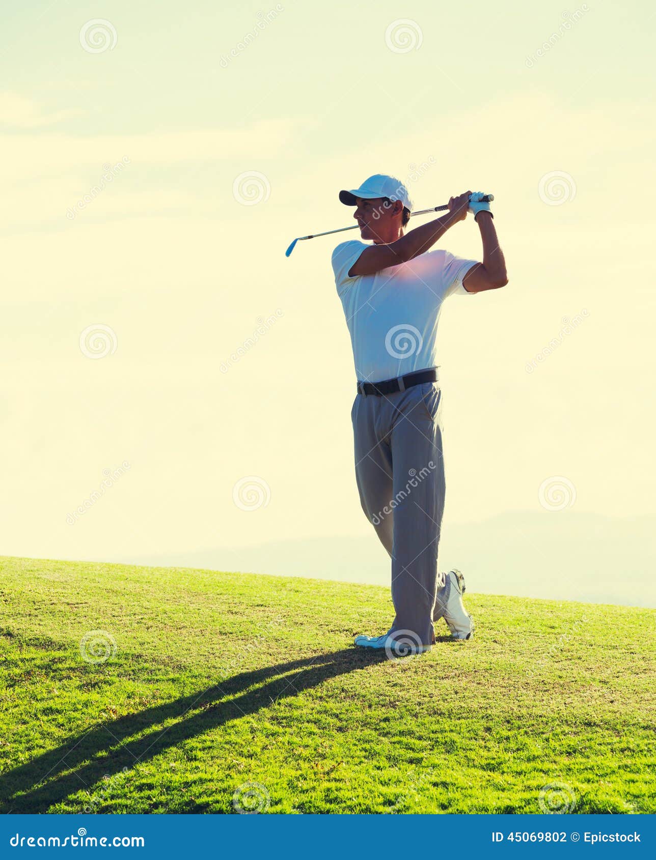 Man Playing Golf stock photo. Image of exercise, leisure - 45069802