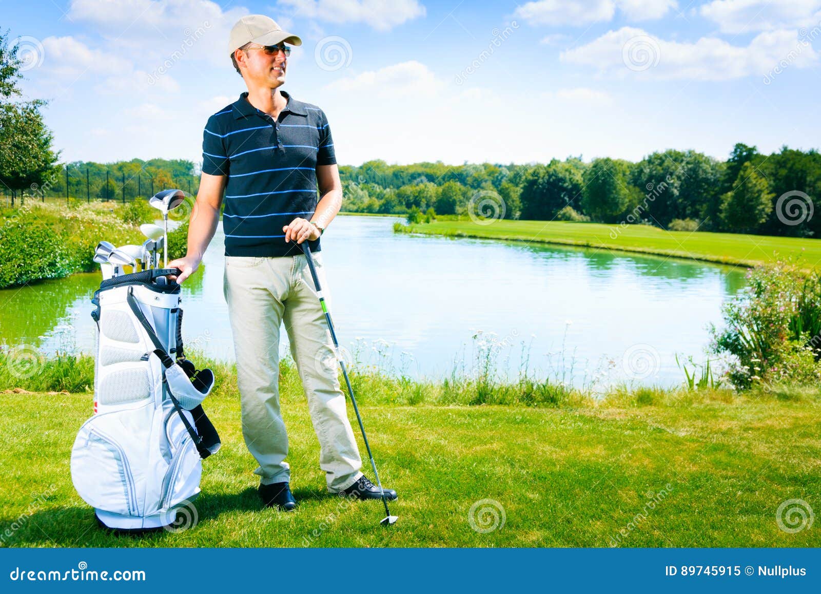 Man Playing Golf stock image. Image of green, germany - 89745915