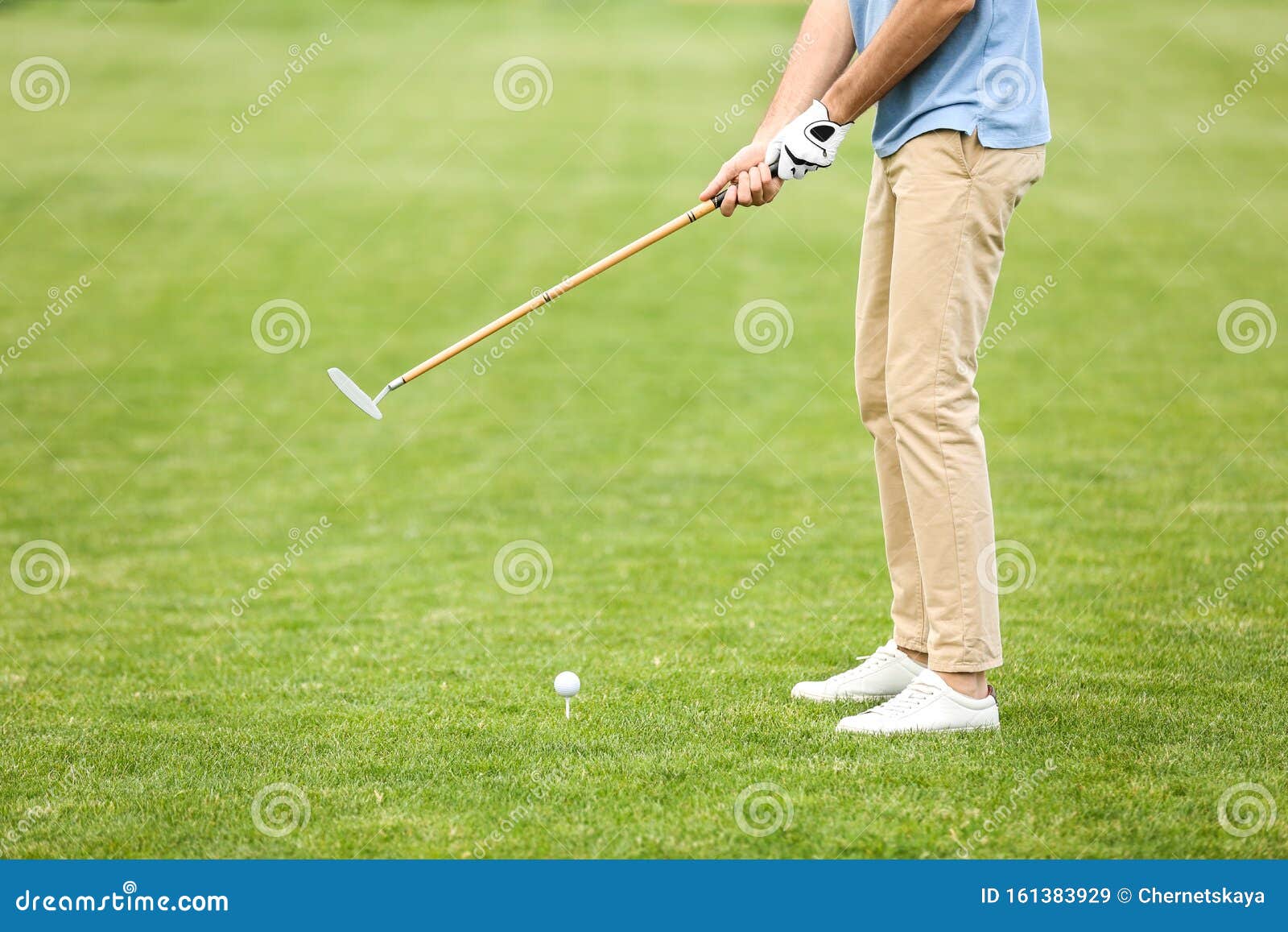 Man Playing Golf on Course. Sport and Leisure Stock Image - Image of ...