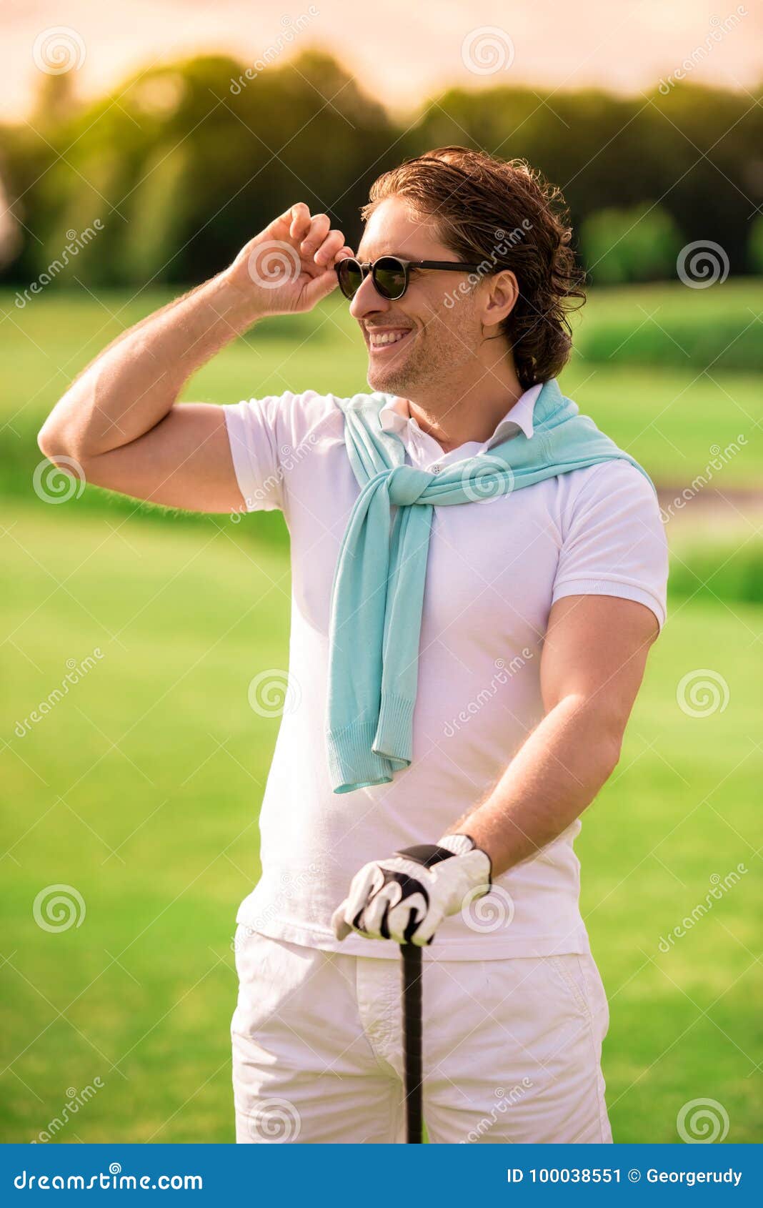 Man playing golf stock image. Image of golfer, outdoor - 100038551