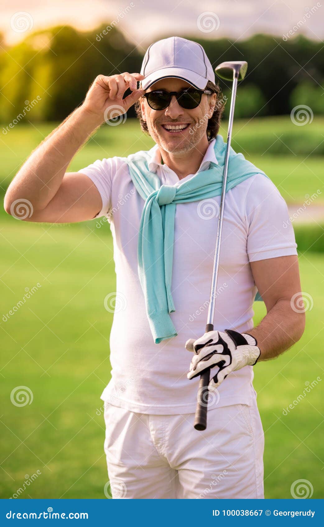 Man playing golf stock image. Image of recreation, lifestyle - 100038667