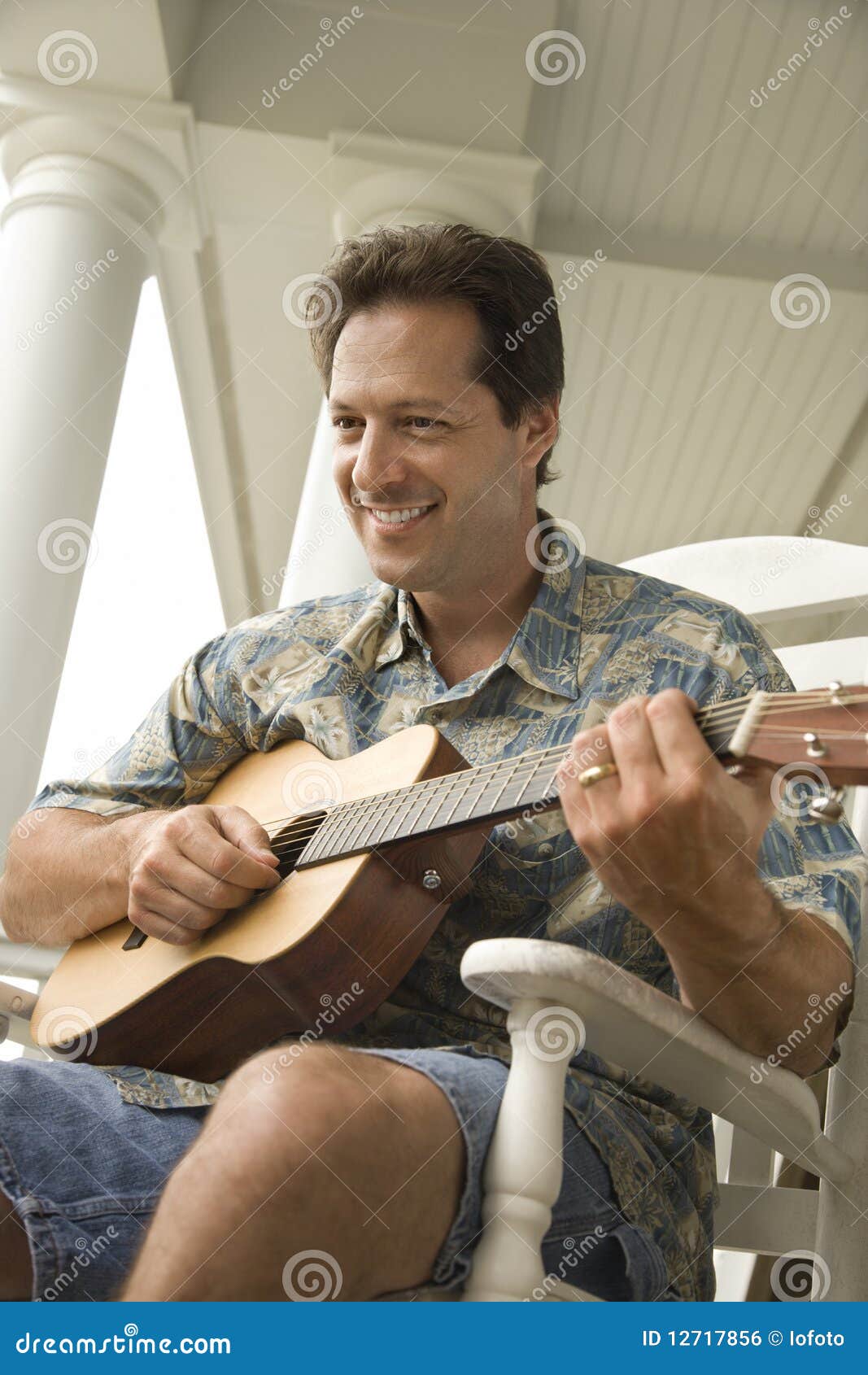 Man Playing Guitar stock photo. Image of instrument, musical - 12717856
