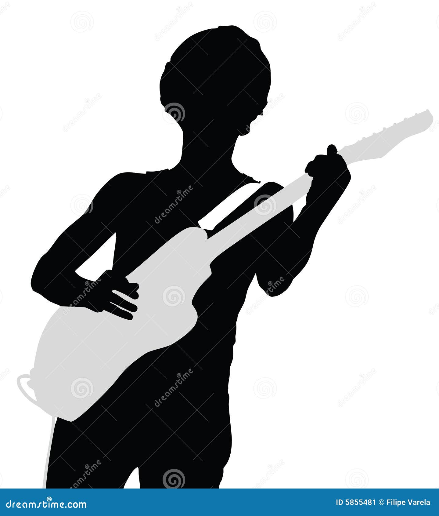 Man Playing Guitar - Vector Stock Vector - Illustration of artist ...