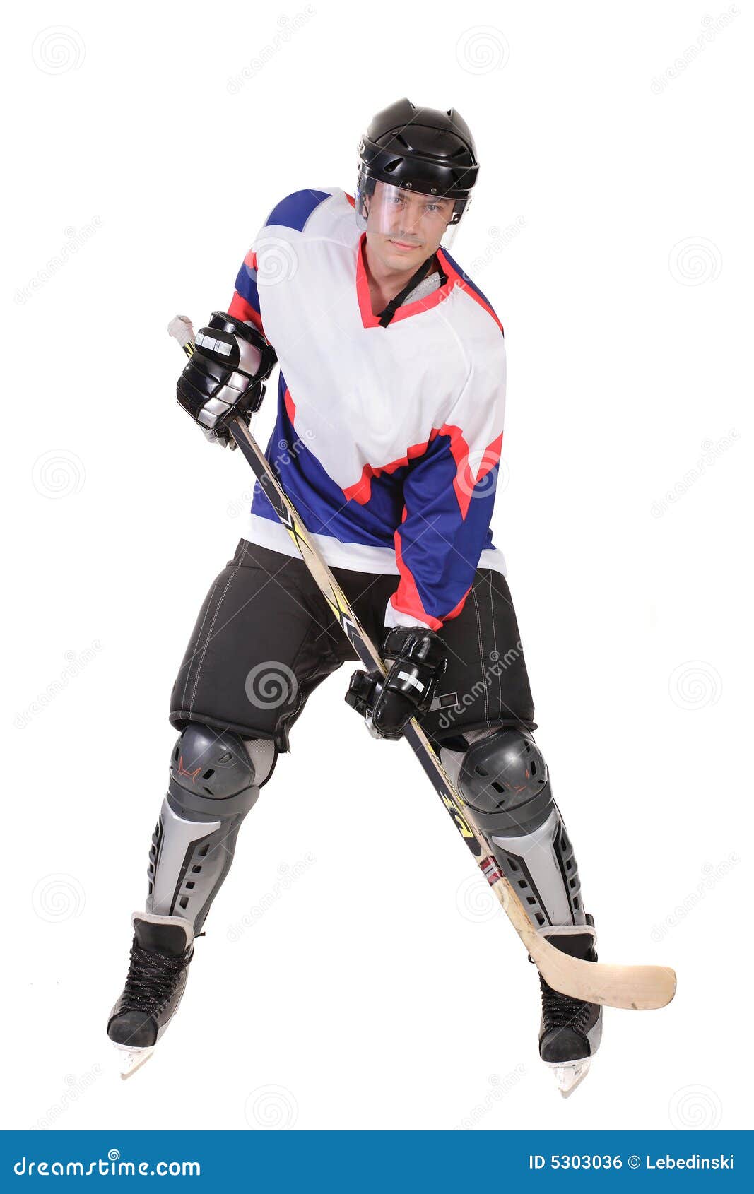 Man playing hockey stock photo. Image of isolated, black - 5303036