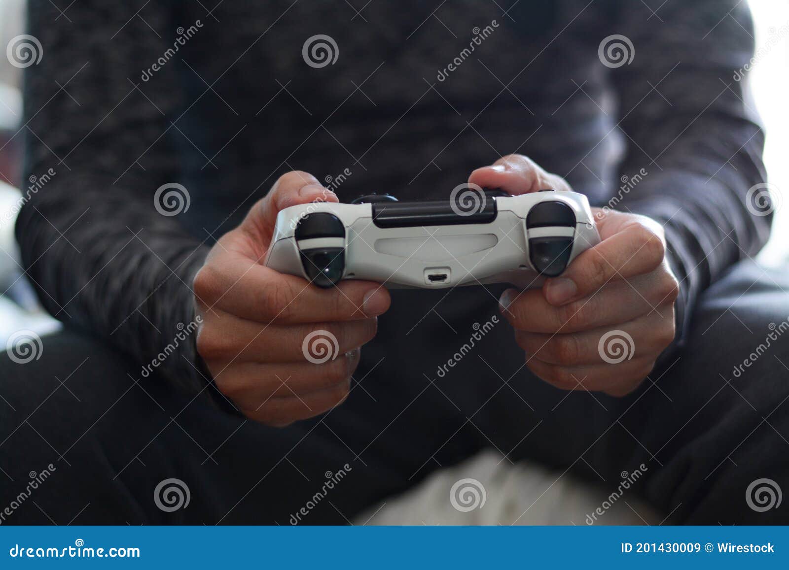 Man Playing with a Joystick at Home Stock Image - Image of joystick ...