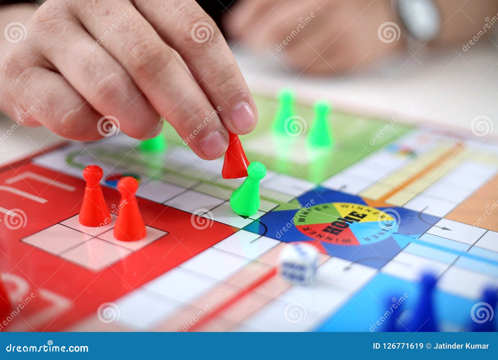 Ludo Board Game With Different Colored Pawns Editorial Image ...