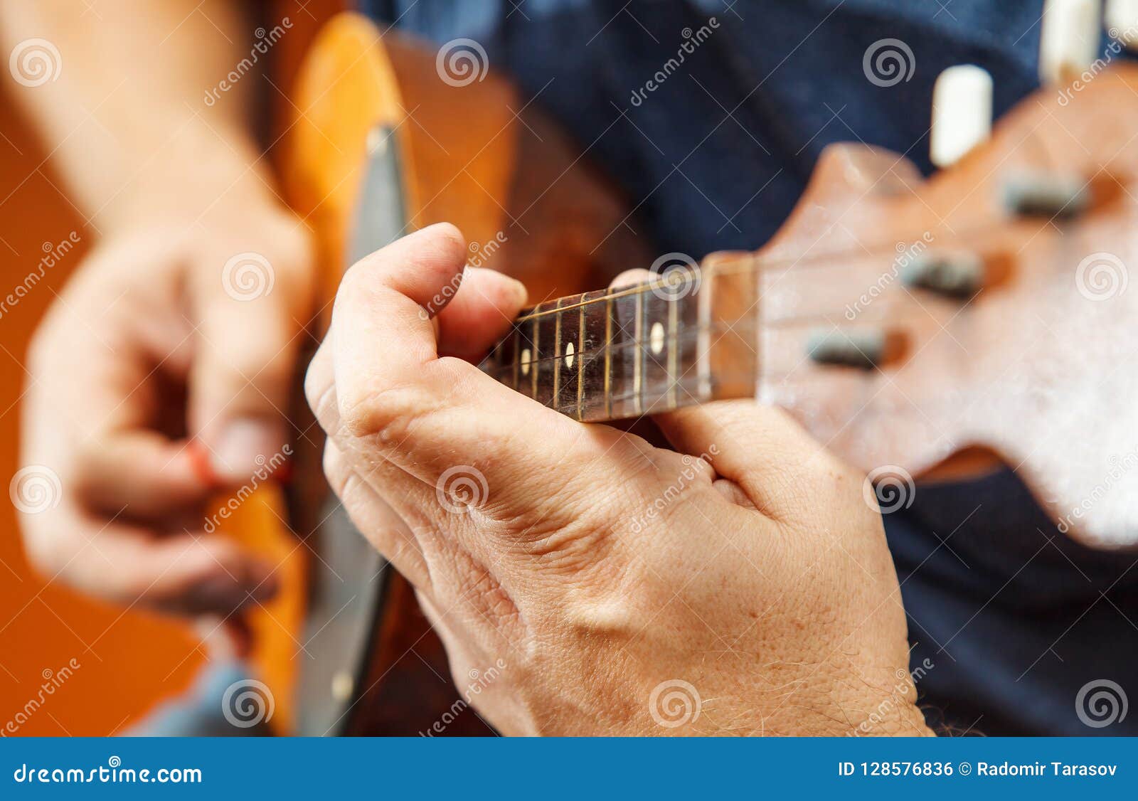 Man Playing the Mandolin. Hands Closeup Stock Photo - Image of event ...