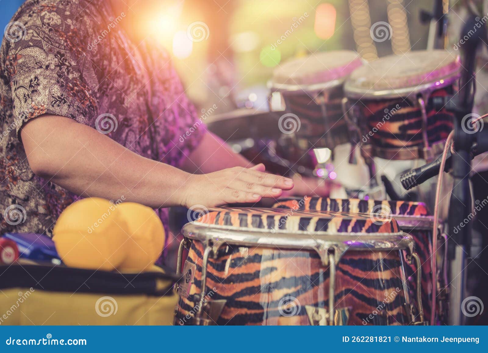 Man Playing Percussion Musical Instrument Stock Image - Image of ...