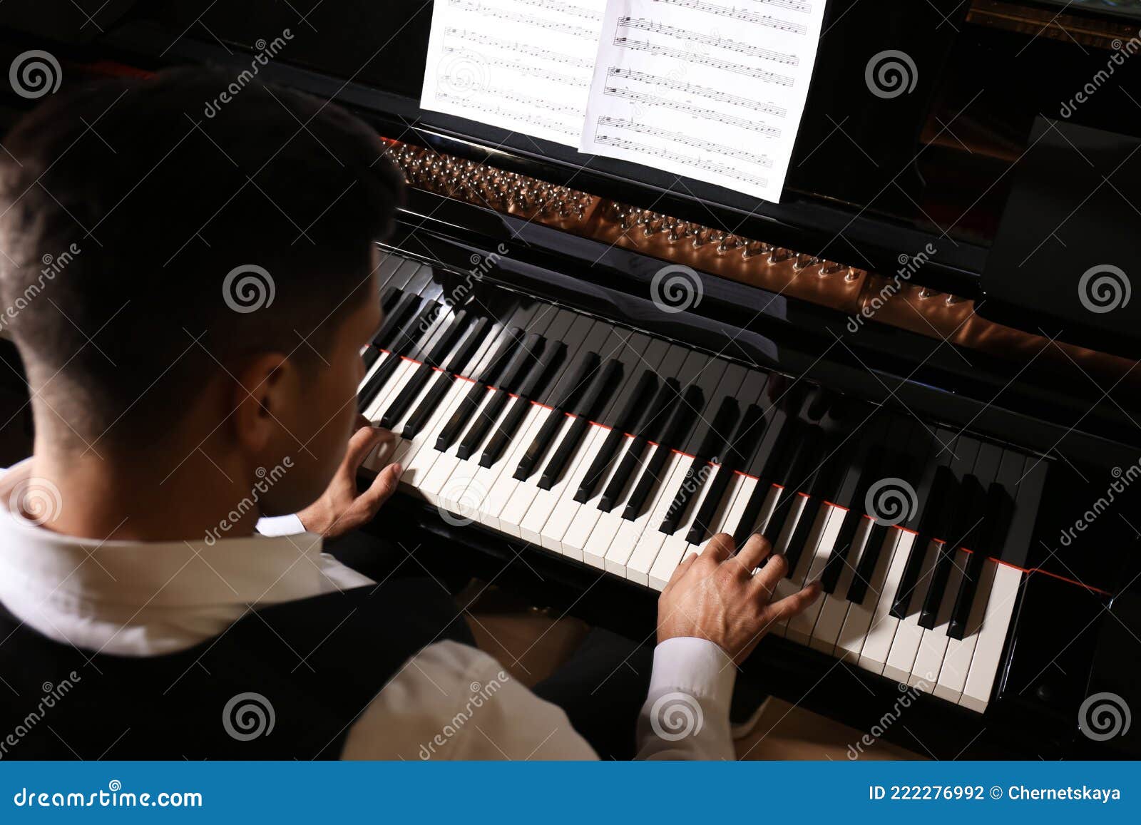 Man Playing Piano. Talented Musician Stock Photo - Image of performer ...