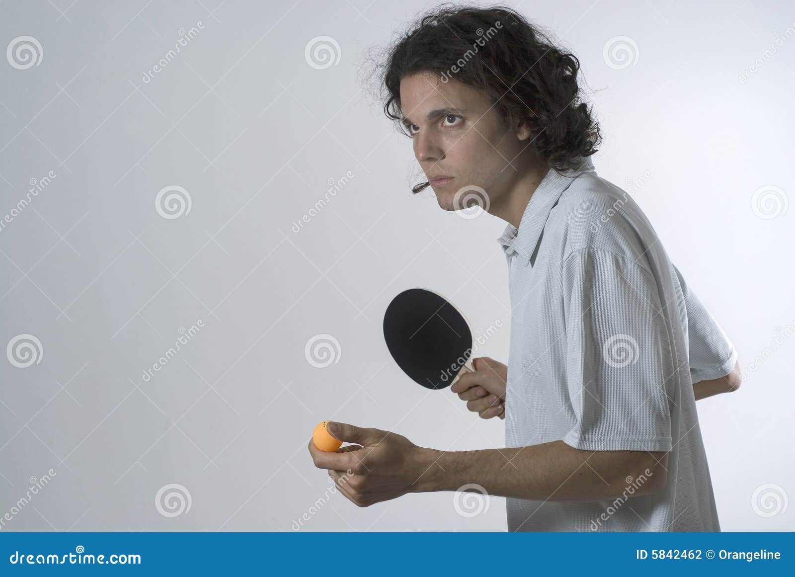 Man Playing Ping Pong - Horizontal Stock Photo - Image of inside ...