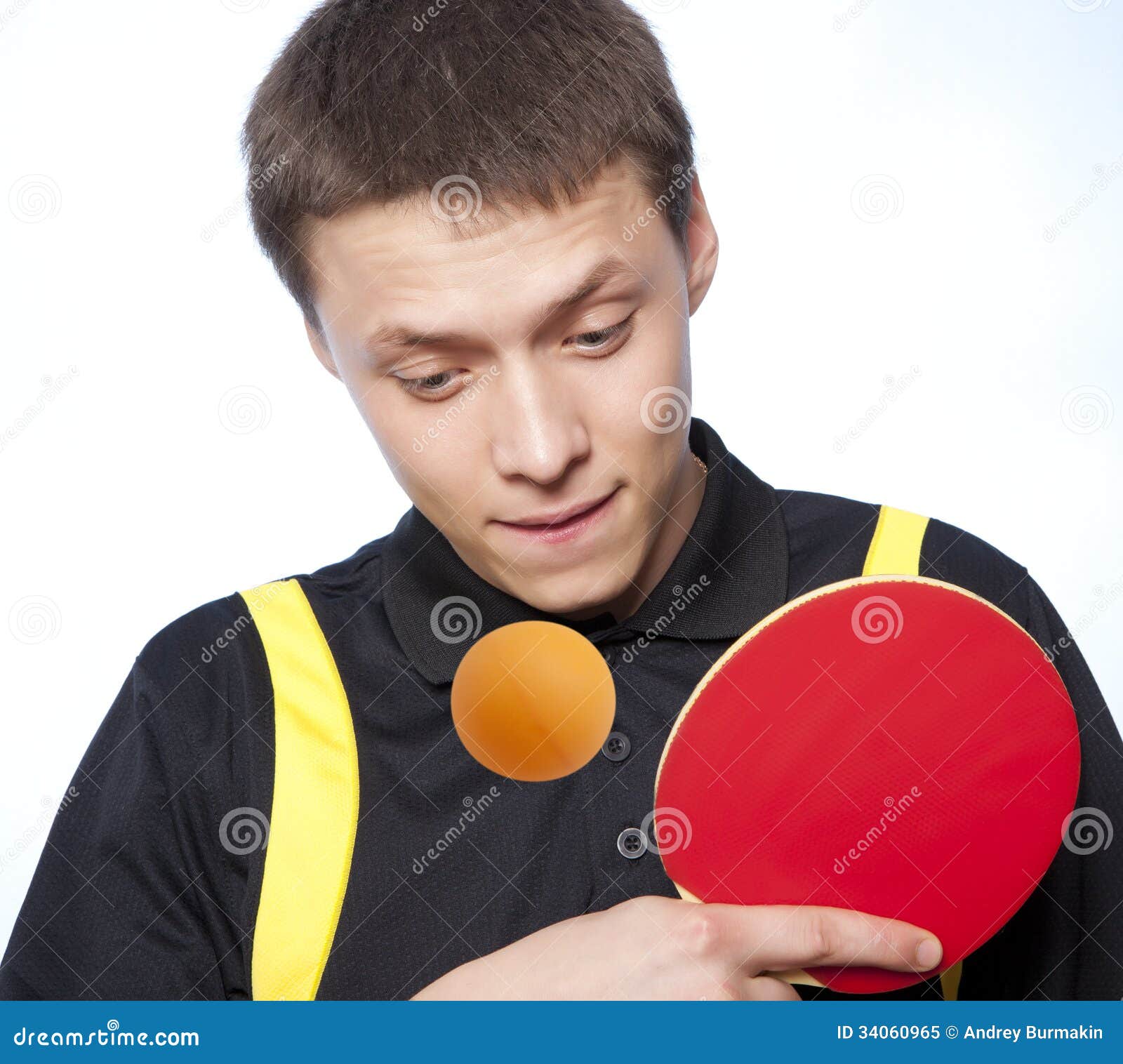 Man playing ping pong stock image. Image of championship - 34060965