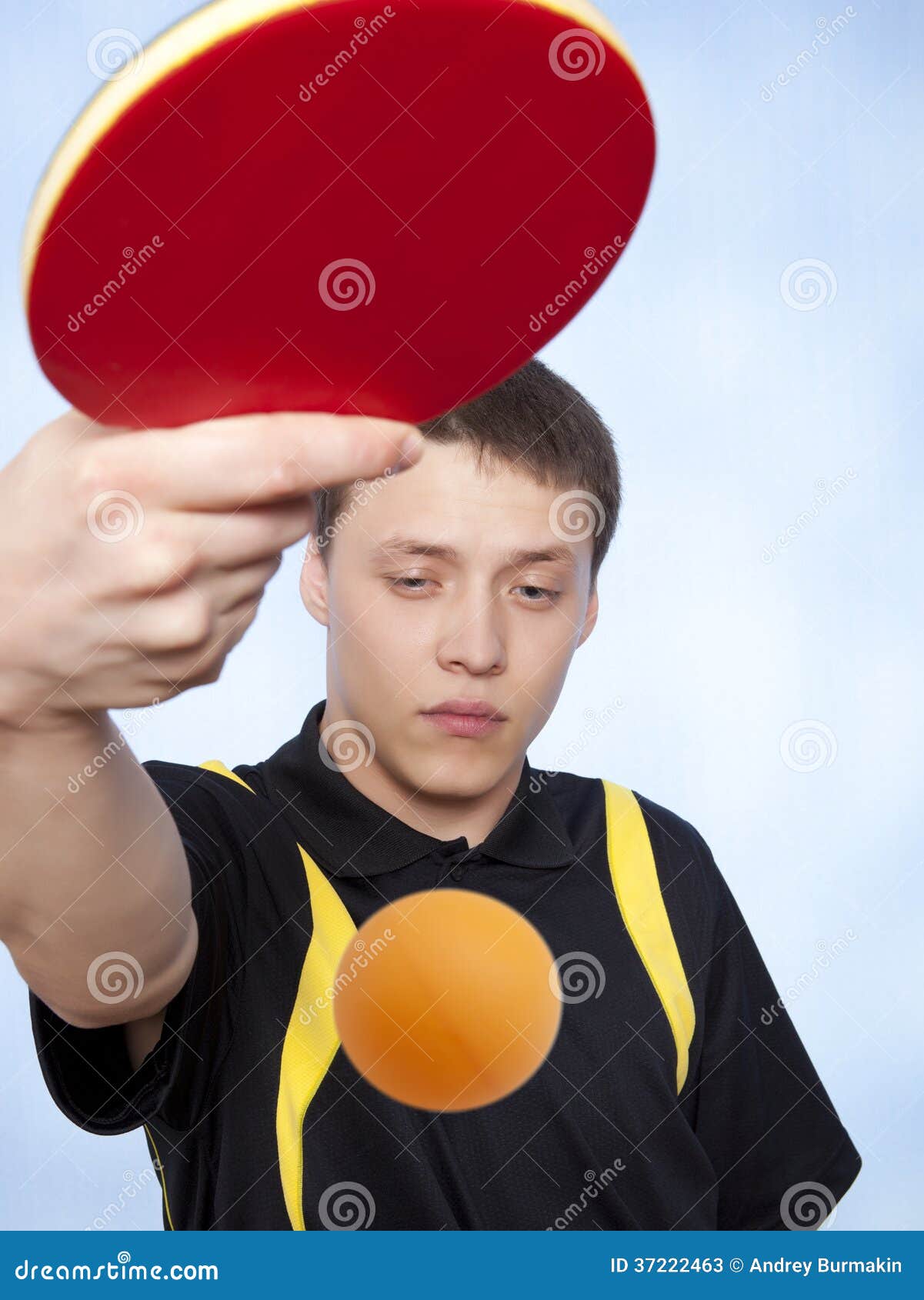 Man playing ping pong stock image. Image of background - 37222463