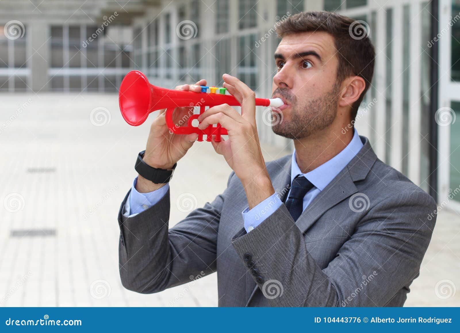 Annoying Trumpet Player Stock Photography | CartoonDealer.com #23926652
