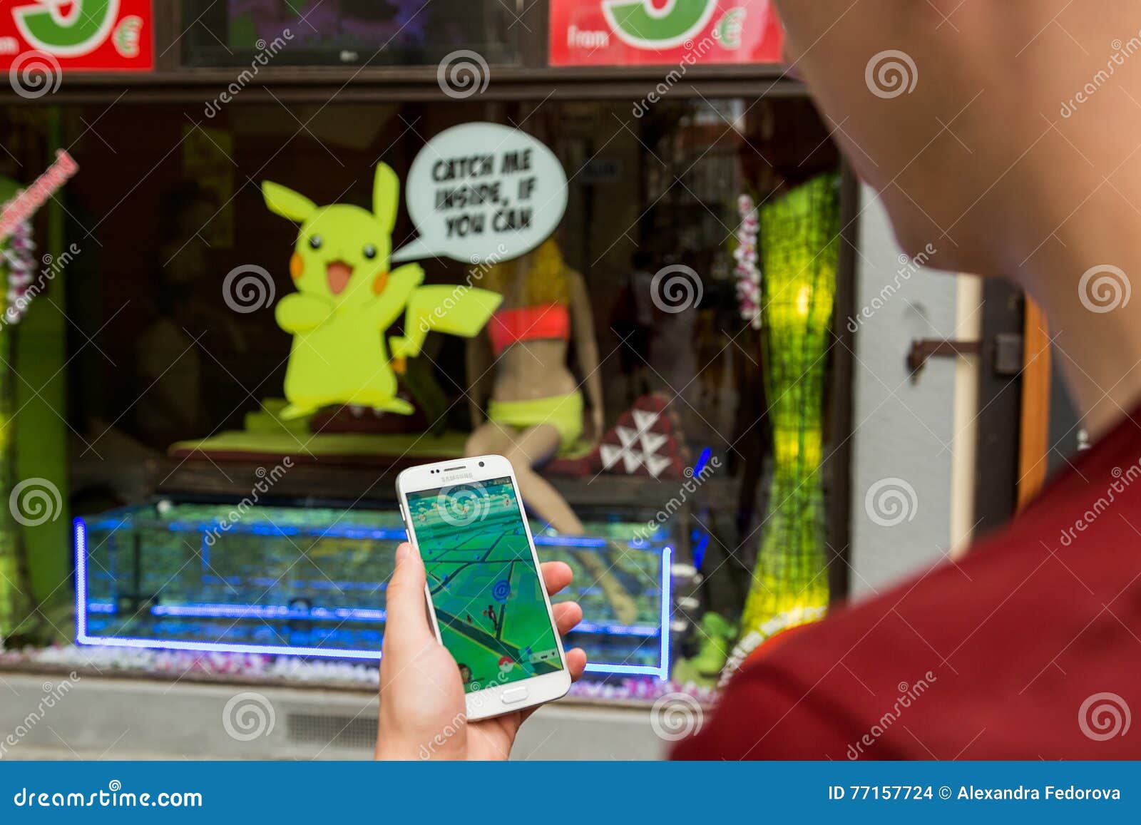 Man Playing Pokemon Go Outdoor Editorial Stock Image - Image of ...