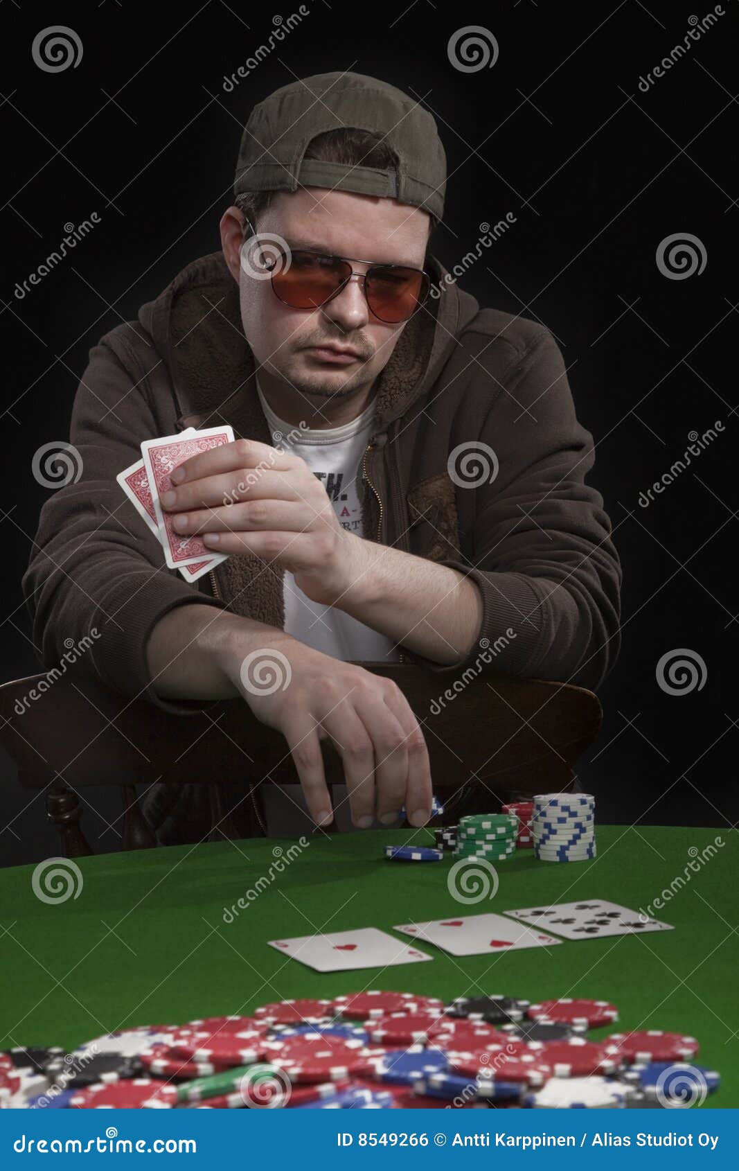 Man playing poker stock photo. Image of adult, cash, glass - 8549266
