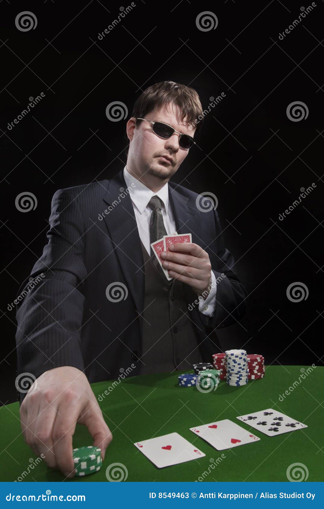 Man playing poker stock image. Image of lucky, face, gambling - 8549463