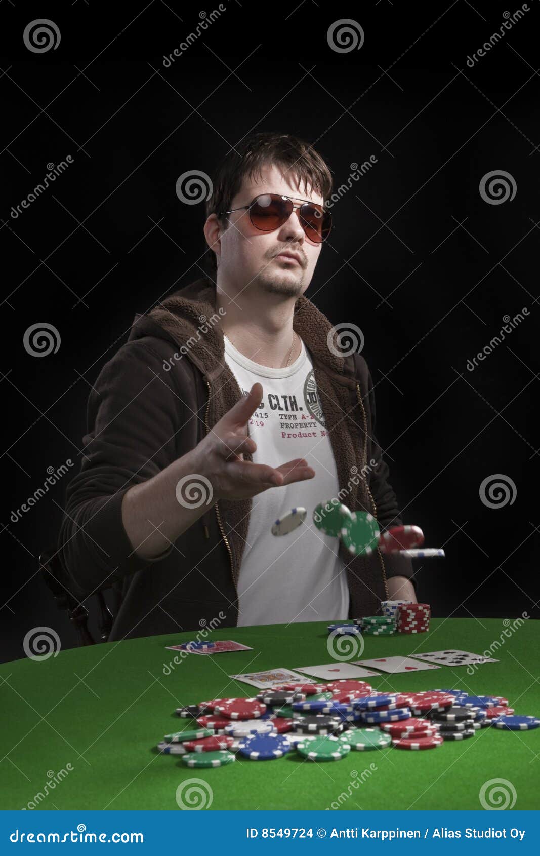 Man playing poker stock photo. Image of card, entertainment - 8549724