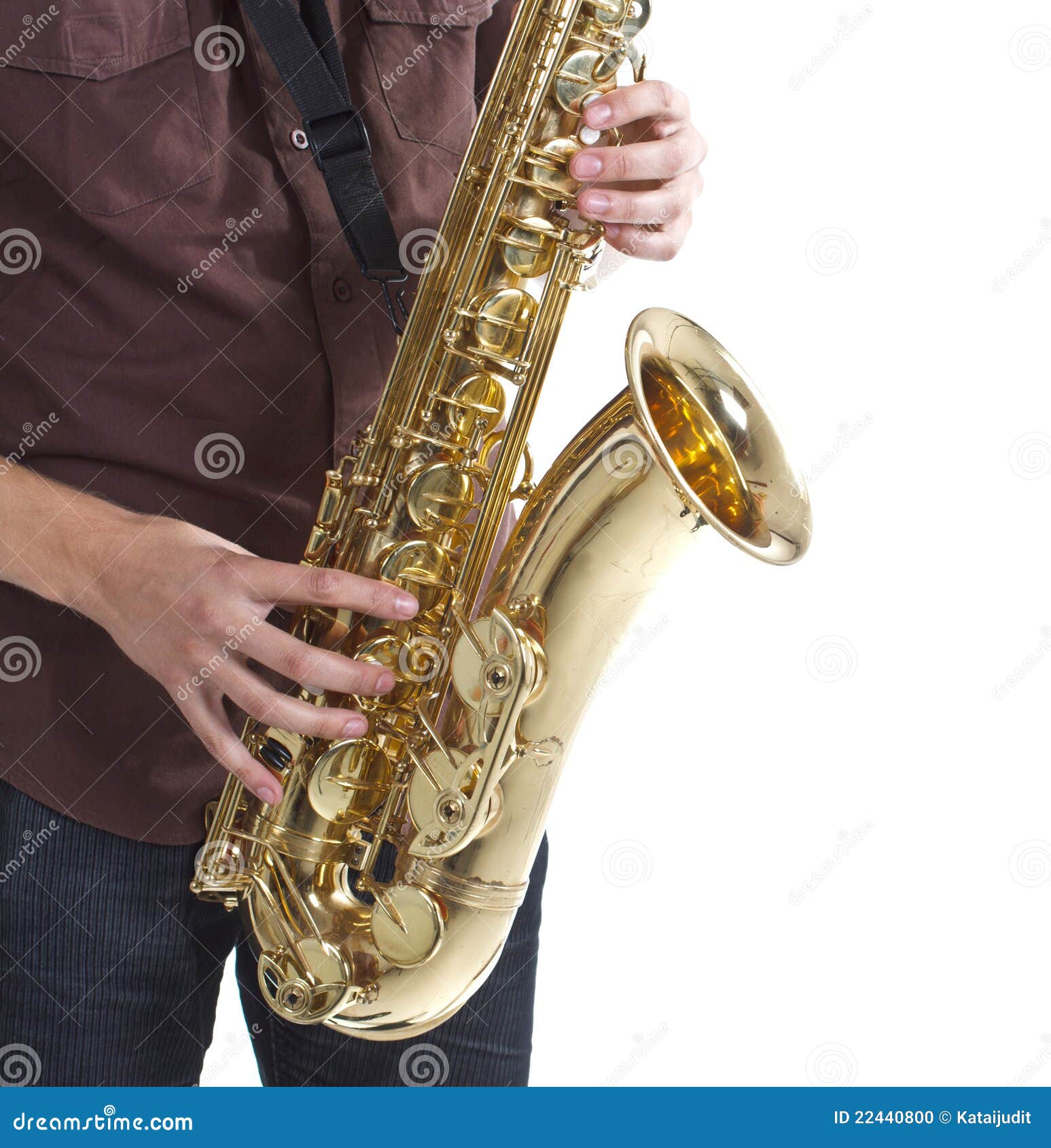 Man playing the saxophone stock photo. Image of copper - 22440800