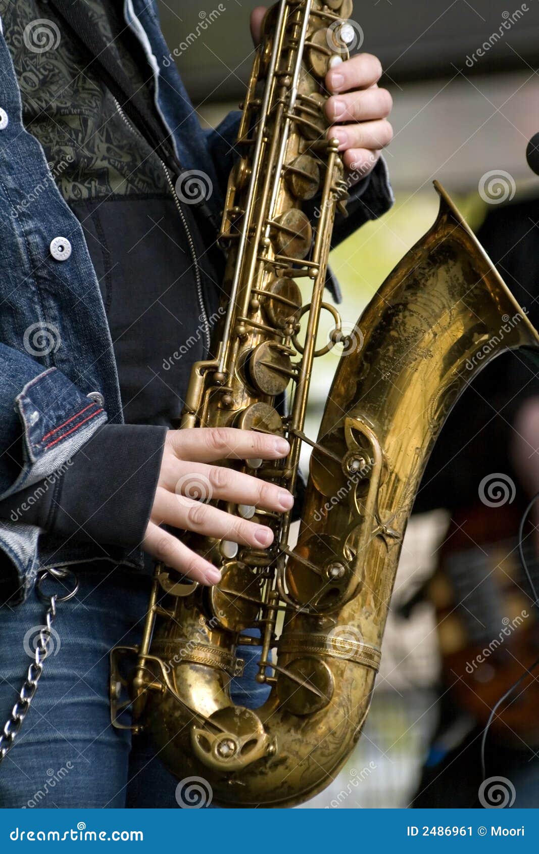 Man playing saxophone stock image. Image of horn, music - 2486961