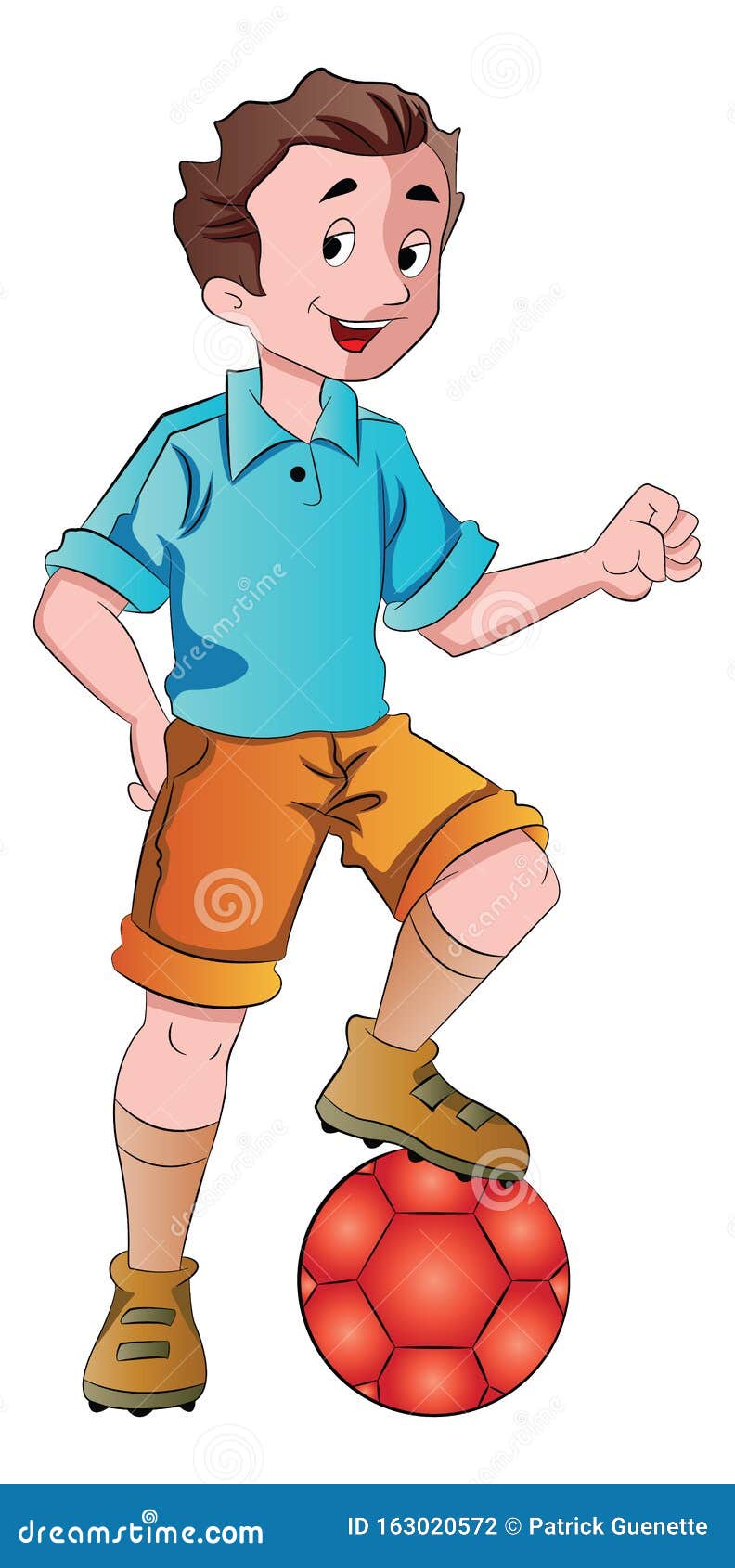 Man Playing Soccer, Illustration Stock Vector - Illustration of ...