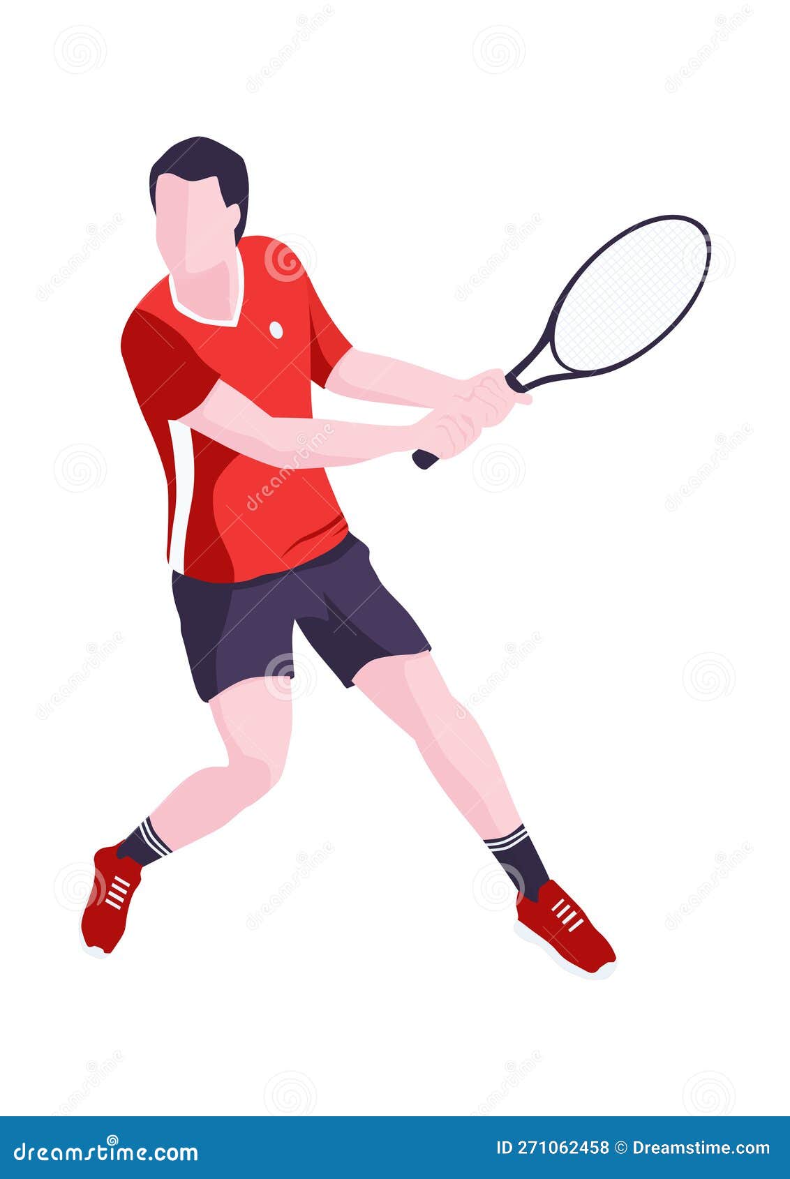 A Man Playing Tennis. Vector. Stock Vector - Illustration of player ...