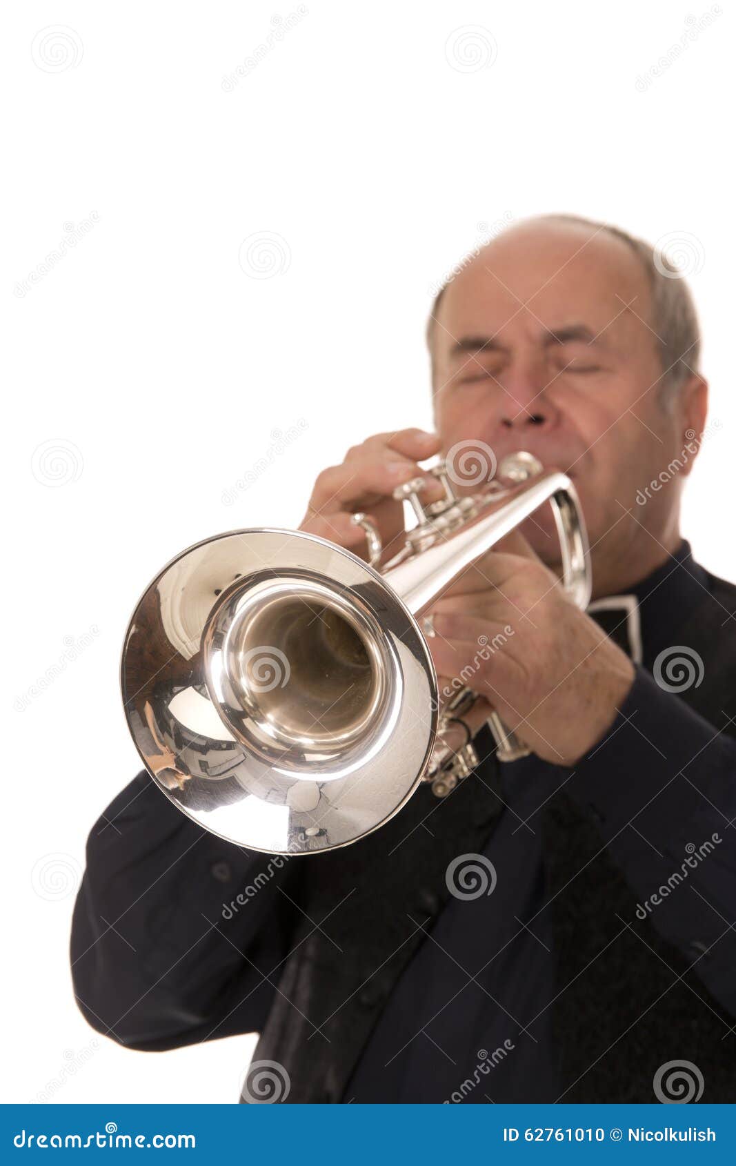 Man playing trumpet stock photo. Image of musician, blow - 62761010