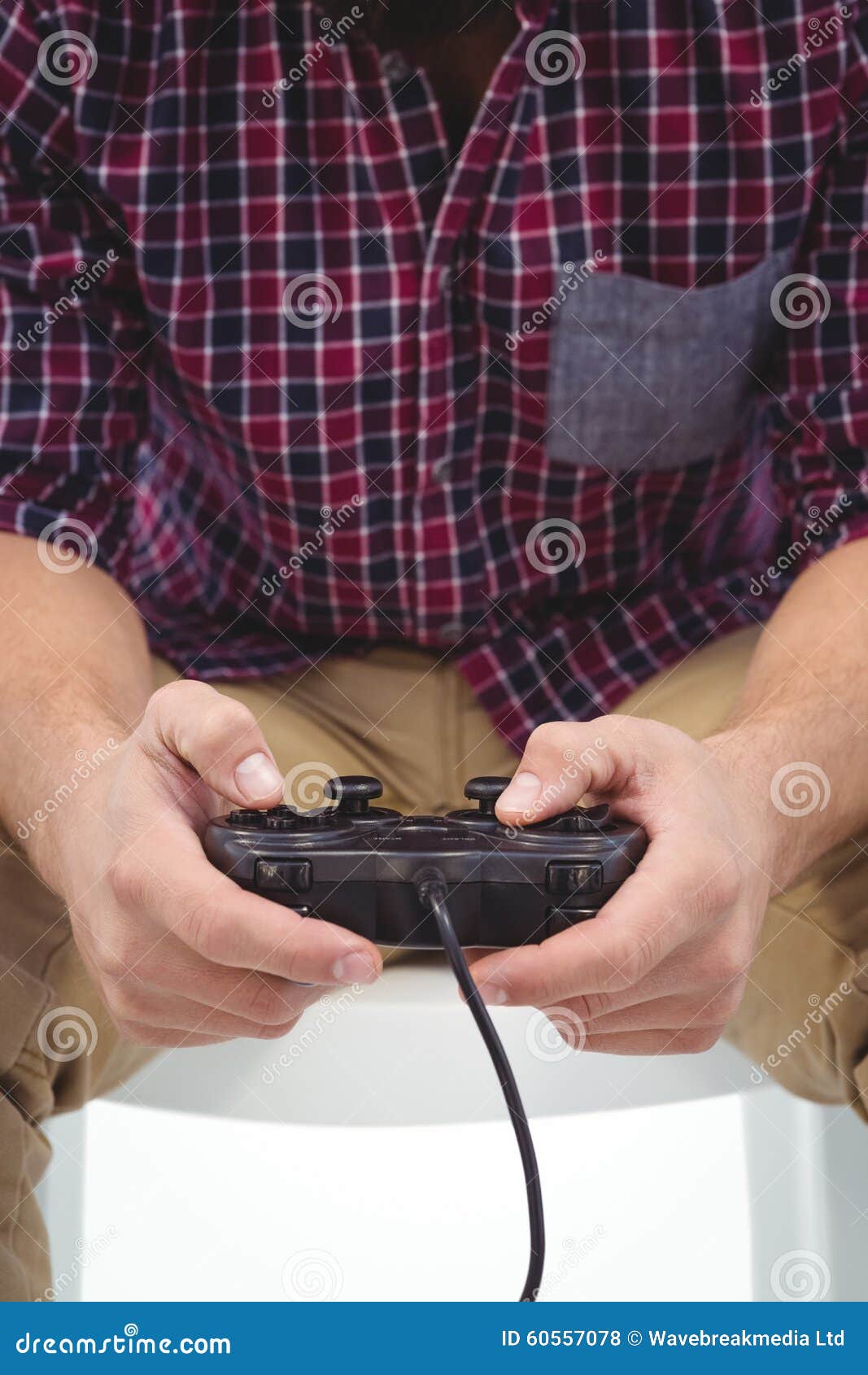 Man playing video game stock photo. Image of view, pressing - 60557078