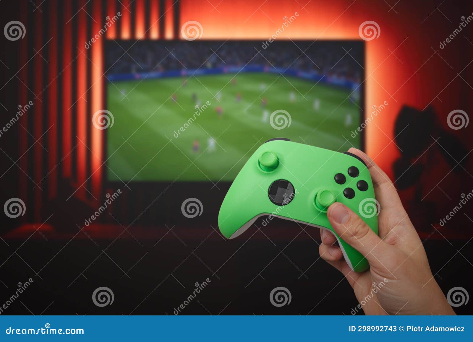 Man Playing Video Games on Gaming Console Stock Image - Image of ...