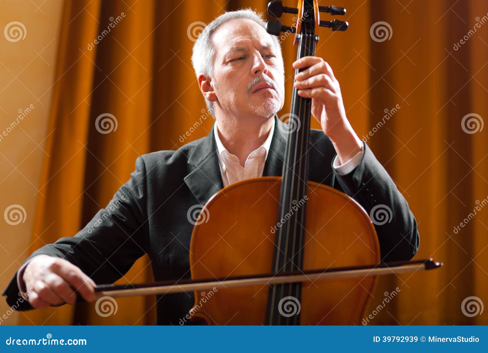 Man playing viola stock image. Image of professional - 39792939