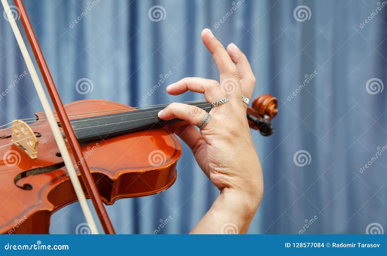 Man Playing the Violin. Hands Closeup Stock Photo - Image of musician ...