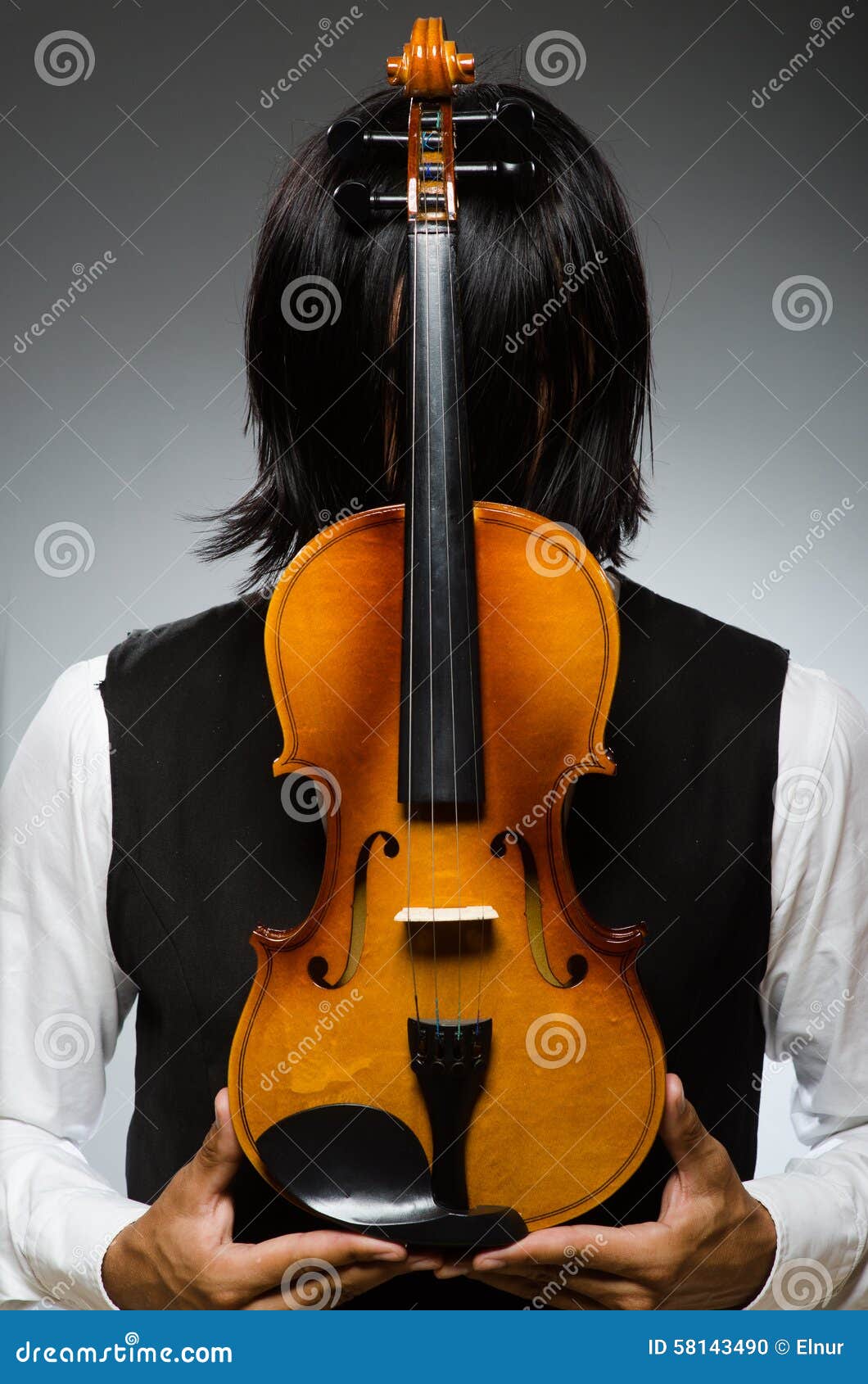Man playing violin stock photo. Image of performer, fiddlestick - 58143490