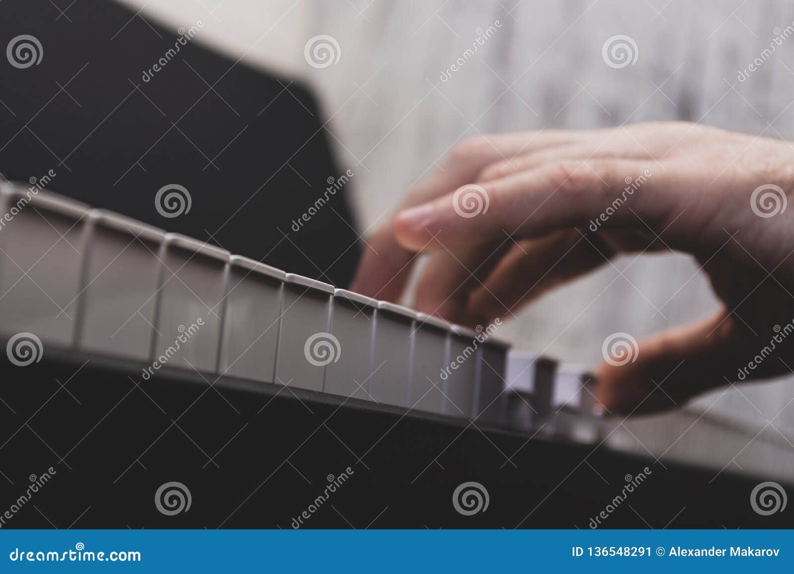 A Man Playing a Keyboard Instrument Stock Image - Image of keyboard ...