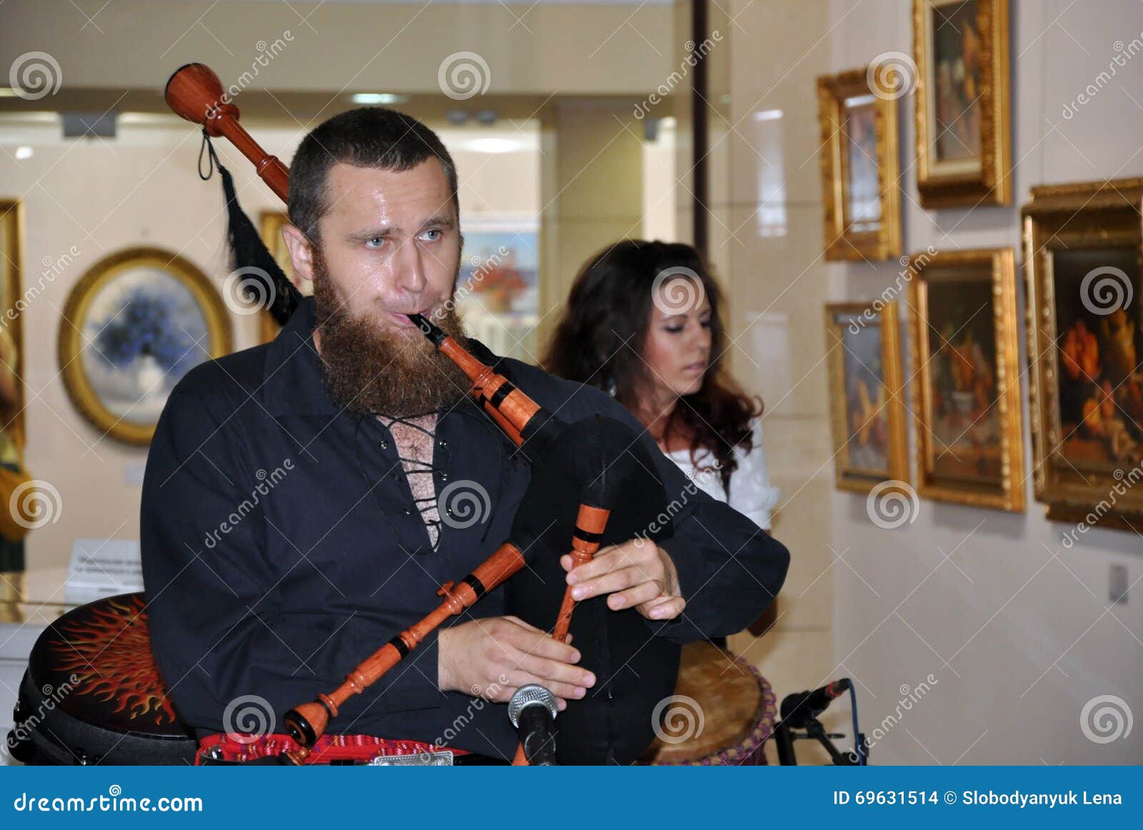 Scottish Bagpipes Traditional Singer , The Real McCoy Editorial Photo ...