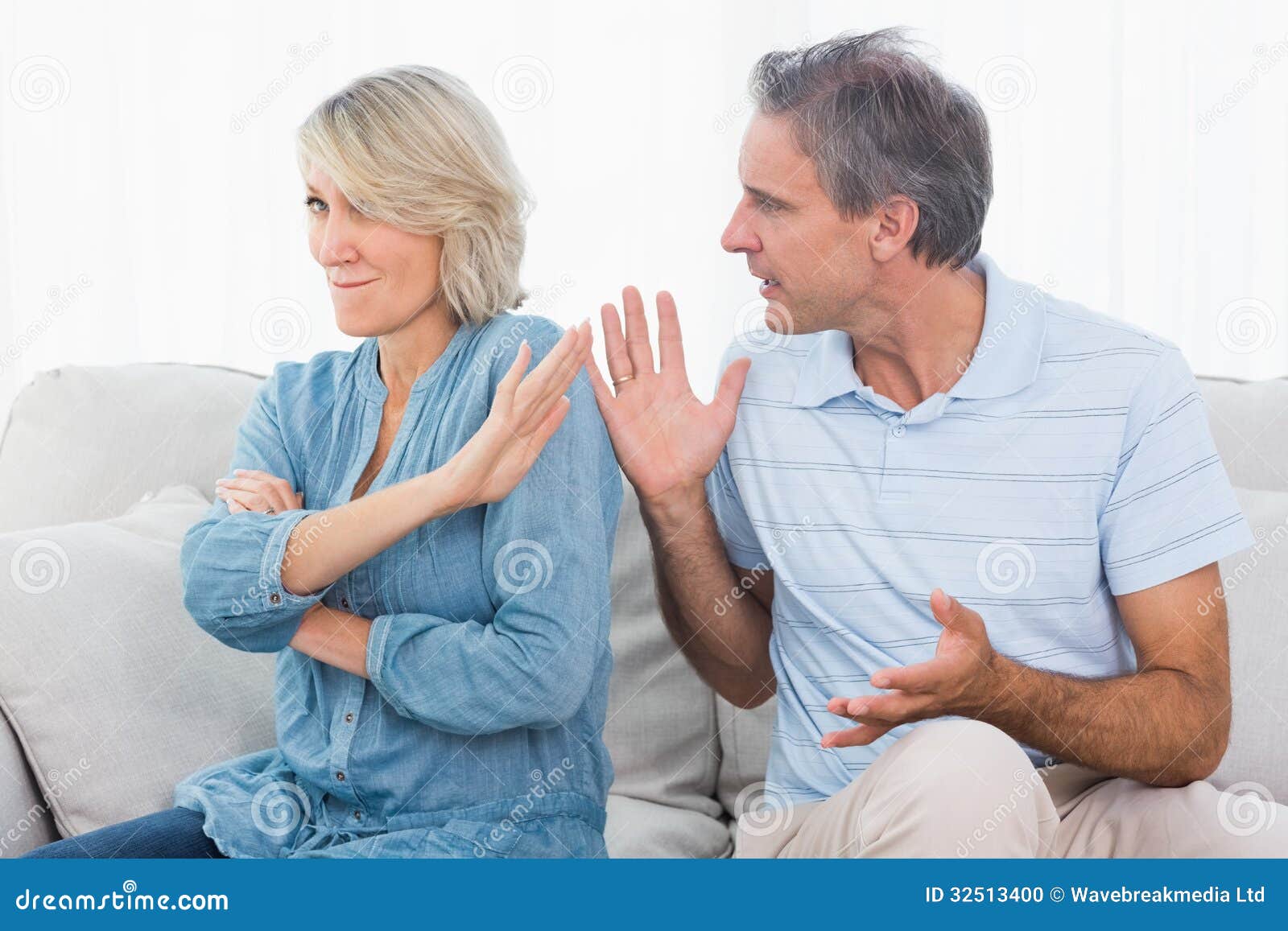 Man Pleading with His Wife after an Argument Stock Photo - Image of ...