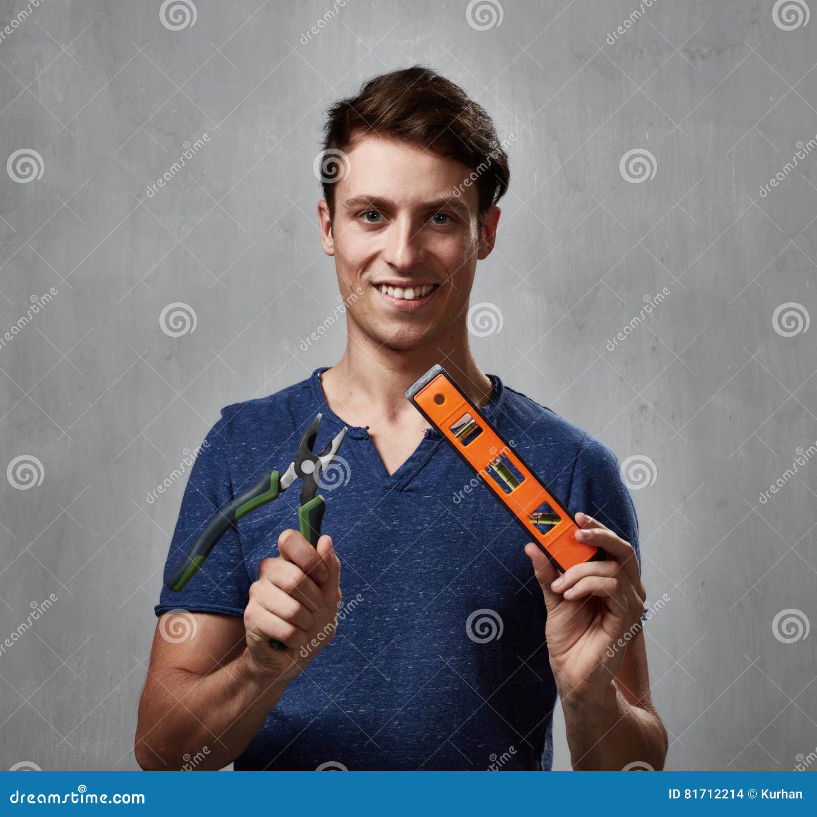 Man with pliers stock photo. Image of labor, house, renovation - 81712214