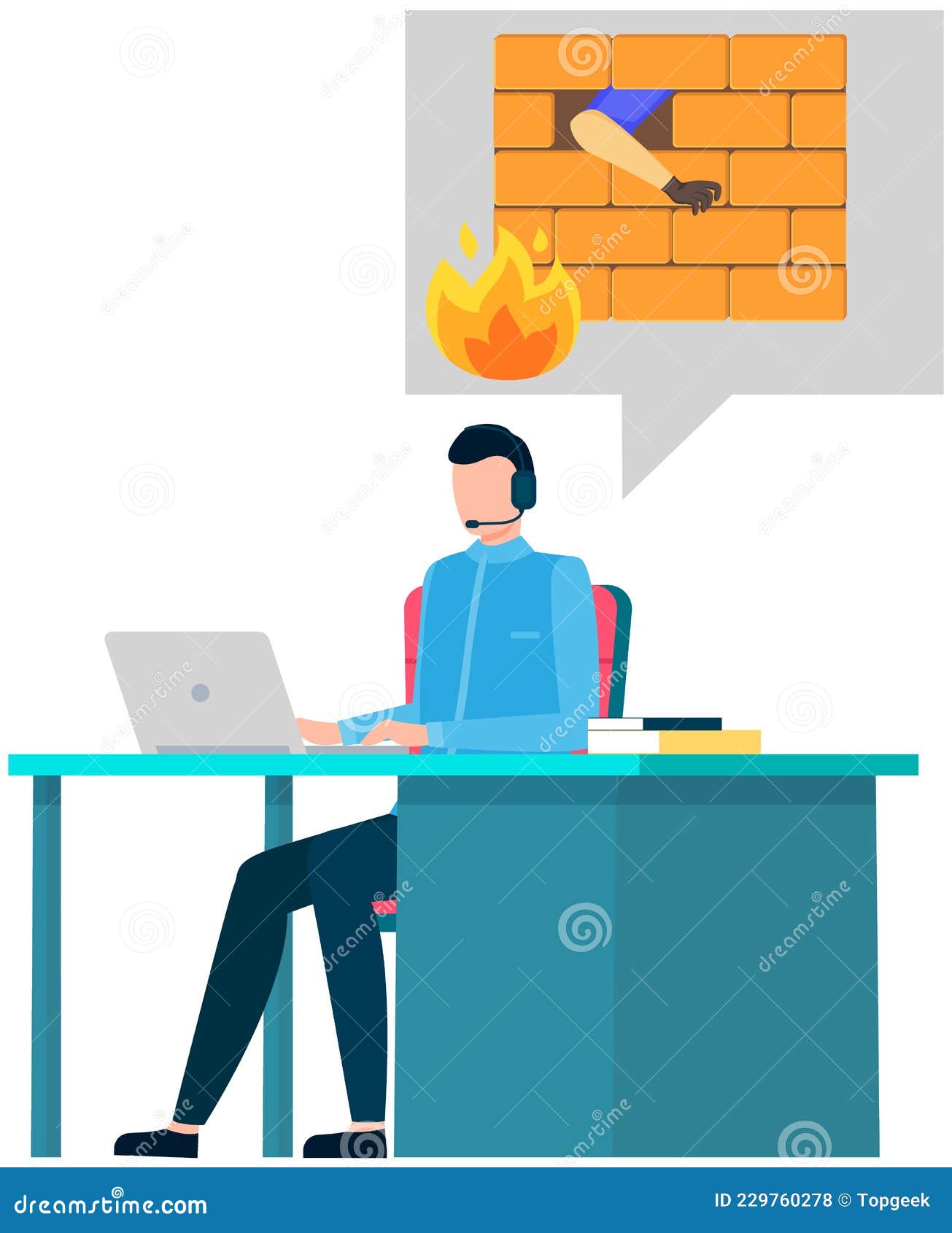 Man Is Plotting To Hack Computer Protection System Cyber Attacker Trying To Crack Software