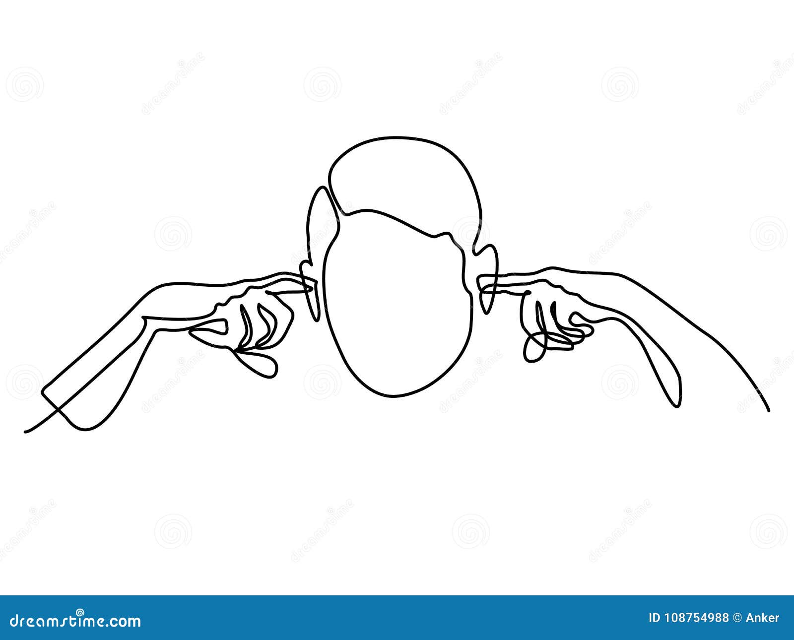 Man Plugged His Ears with Fingers Stock Vector - Illustration of ...