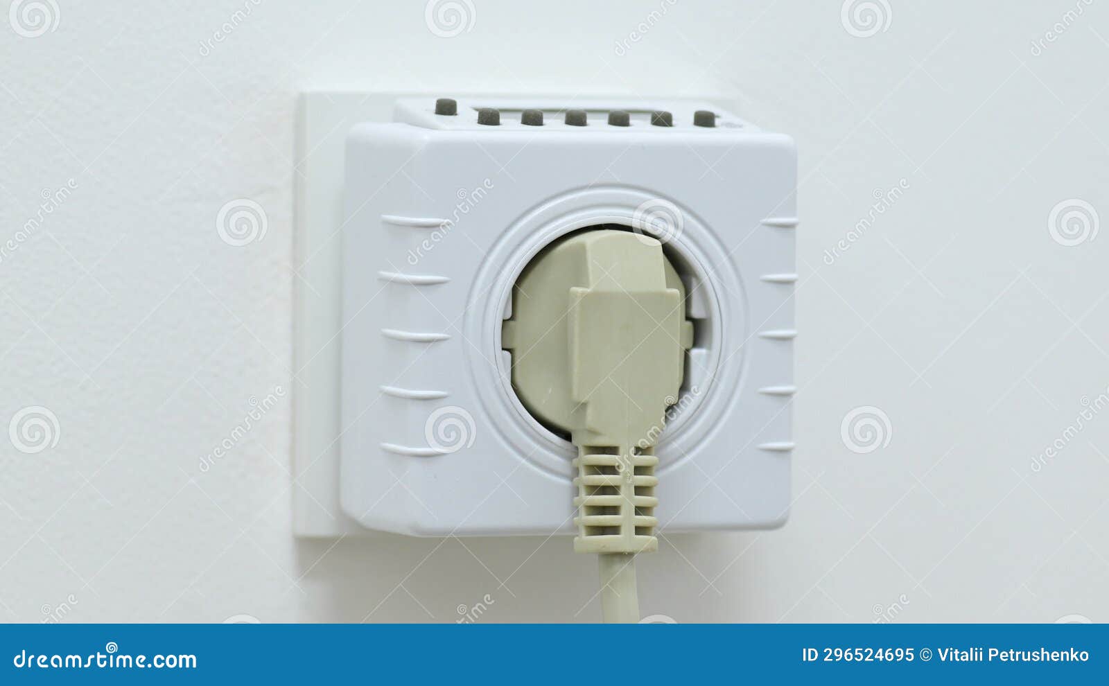 Man Plugging Socket Computer Timer with Some Electronic Appliance Stock ...