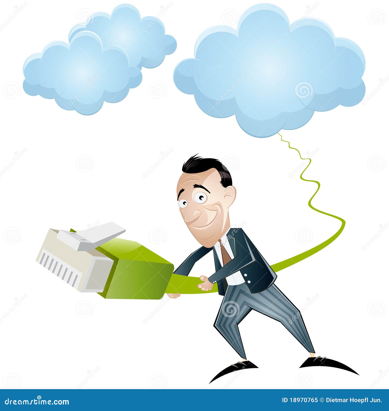 Man Plugging in To Internet Stock Vector - Illustration of disconnected ...