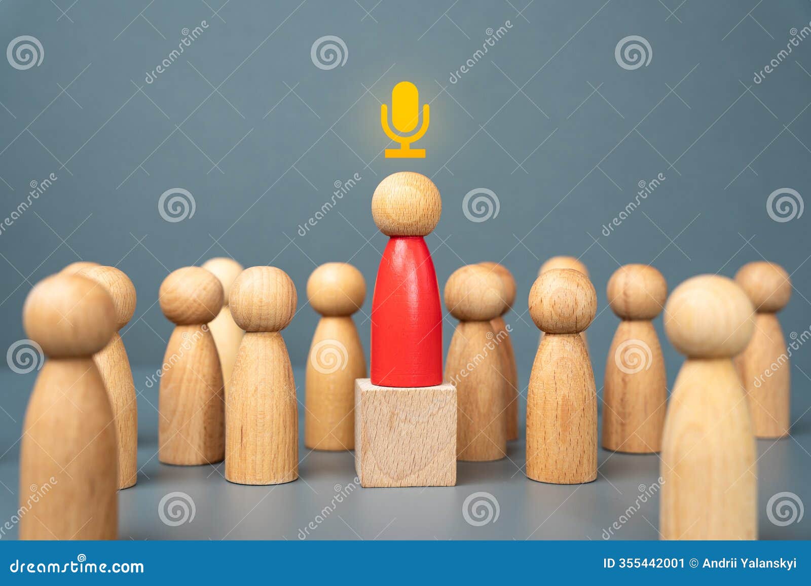 A Man at a Podium Delivering a Speech To His Audience. Podcast or ...