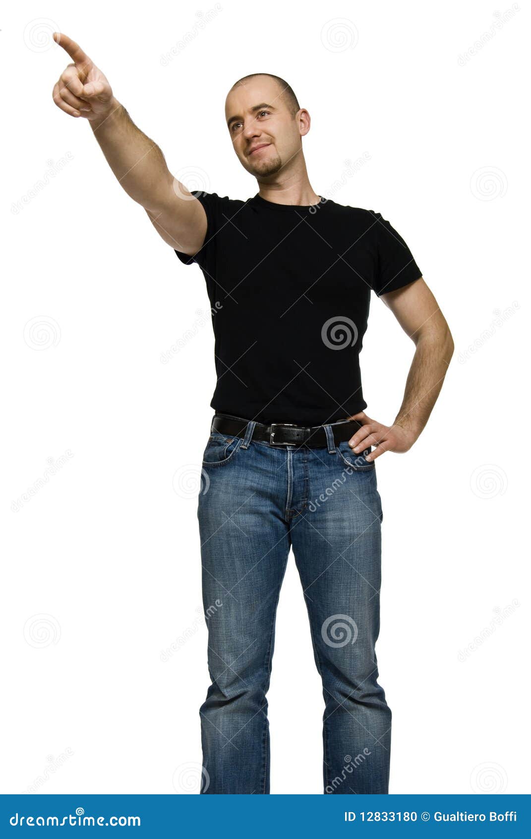 Man point gesture stock photo. Image of confident, finger - 12833180