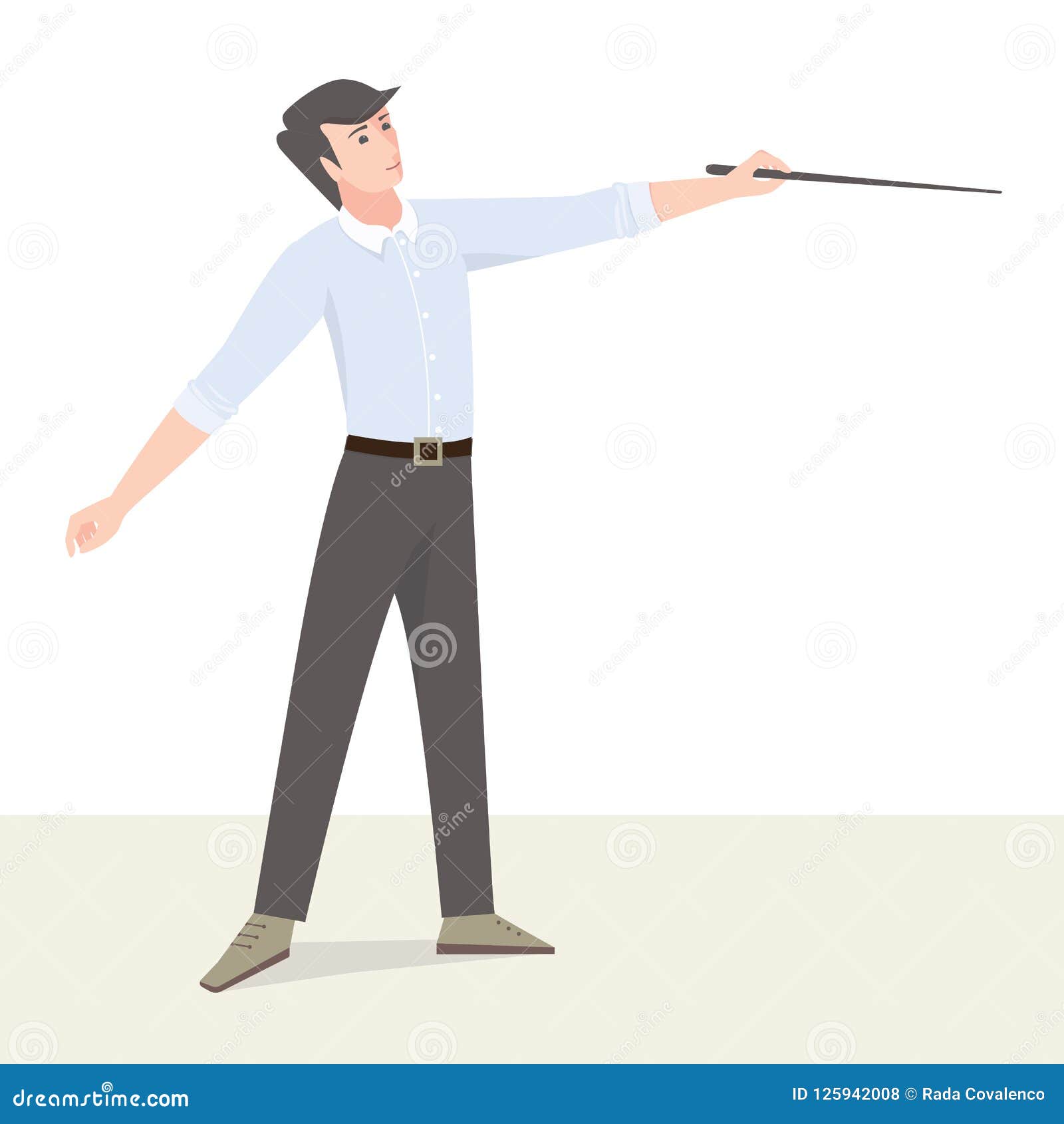 Man with pointer stock vector. Illustration of presentation - 125942008