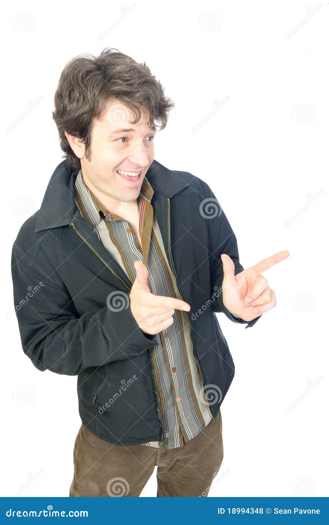 Man Pointing stock photo. Image of dude, male, single - 18994348